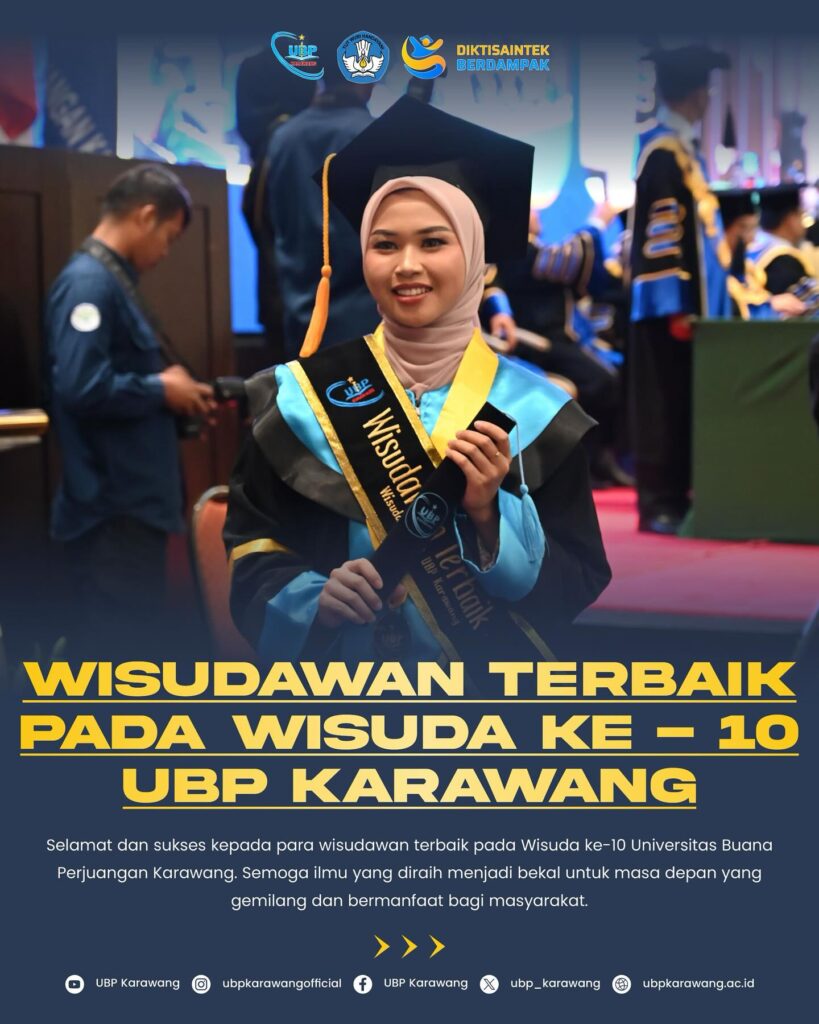 Wisudawan Terbaik Pada Wisuda ke-10 UBP Karawang – UBP Karawang